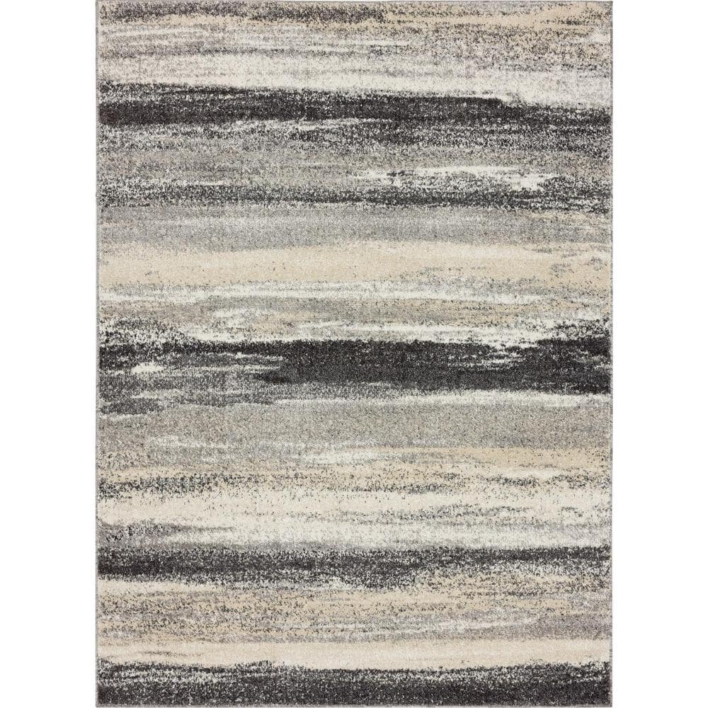 LUXE WEAVERS Towerhill Collection Gray 9x12 Modern Abstract ...