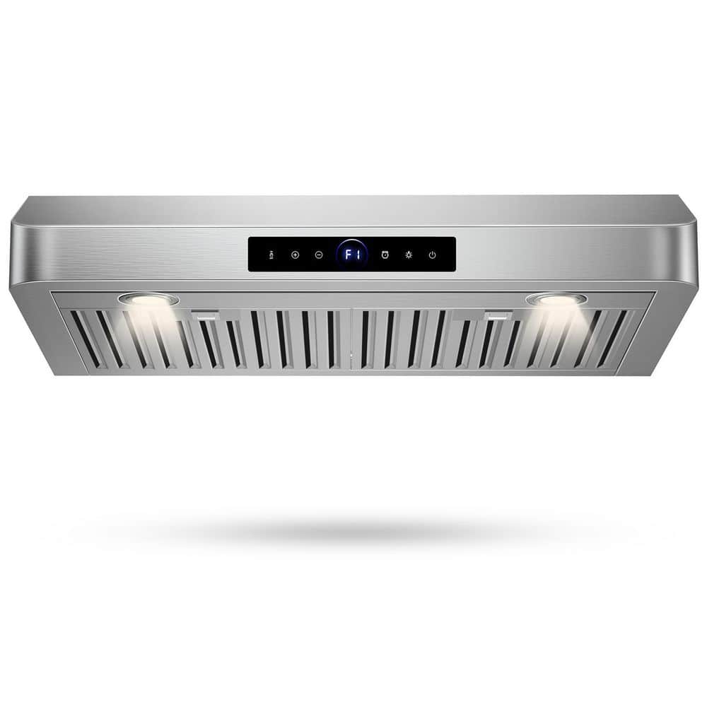 Hooure 30 in. 900 CFM Stainless Steel Range Hood with 4-Speed Settings ...