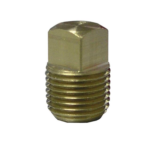 Everbilt 3/8 in. Lead-Free Brass Square-Head Plug 930-501601 - The Home ...