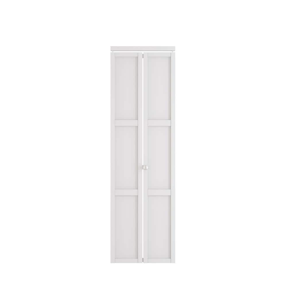 Reviews for TENONER 24 in. x 80 in. White, MDF Wood, 3-Panel Bi-Fold ...