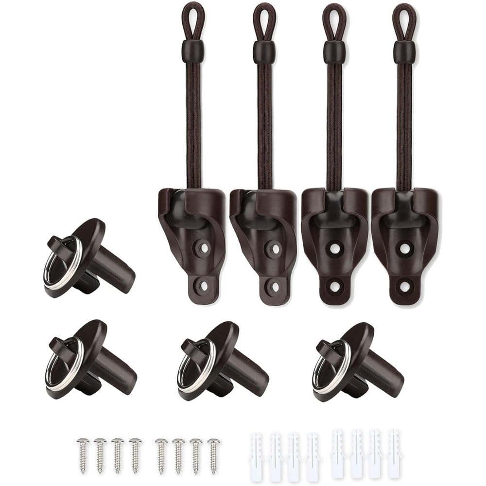 Oyezvary 2 Set Brown Sun Shade Replacement Parts, Tie Downs and End Cap ...