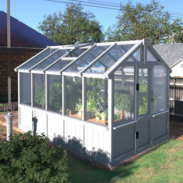 Reviews for VEIKOUS 6 ft. x 10 ft. Cedar Wood Cool Gray Plant ...