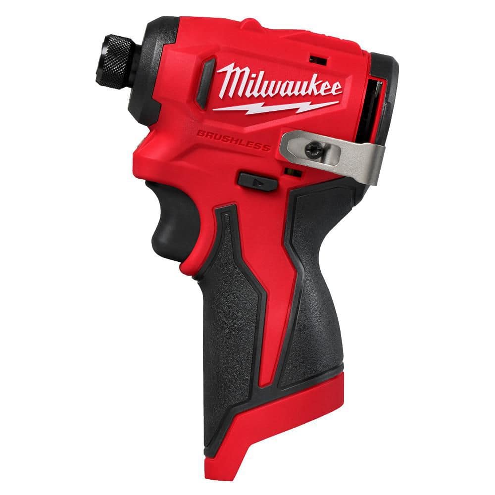 Milwaukee M12 12V Lithium-Ion Subcompact Brushless Cordless 1/4 in. Hex ...