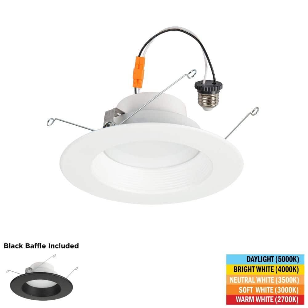 Commercial Electric 5 in/6 in. Deep Baffle Retrofit with Extra Black ...