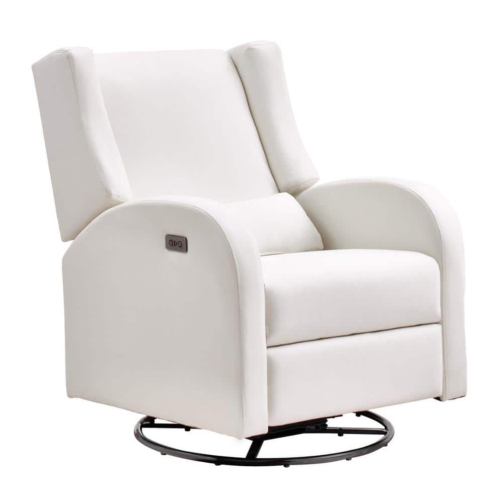 SKYSHALO Electronic Power Recliner White Plastic Outdoor Rocking Chair ...
