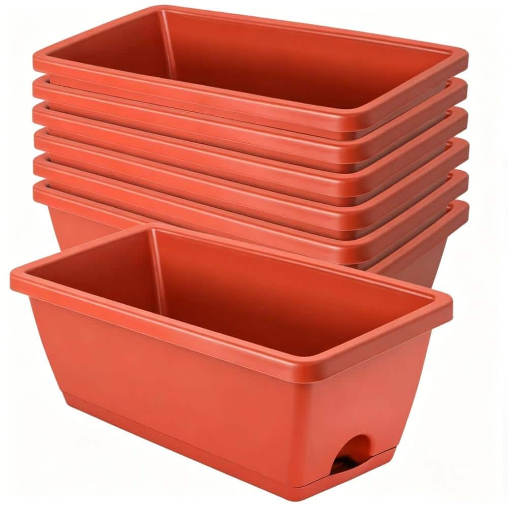 Primehome 7 Pack Window Box Planter, 17" Flower Window Boxes with ...