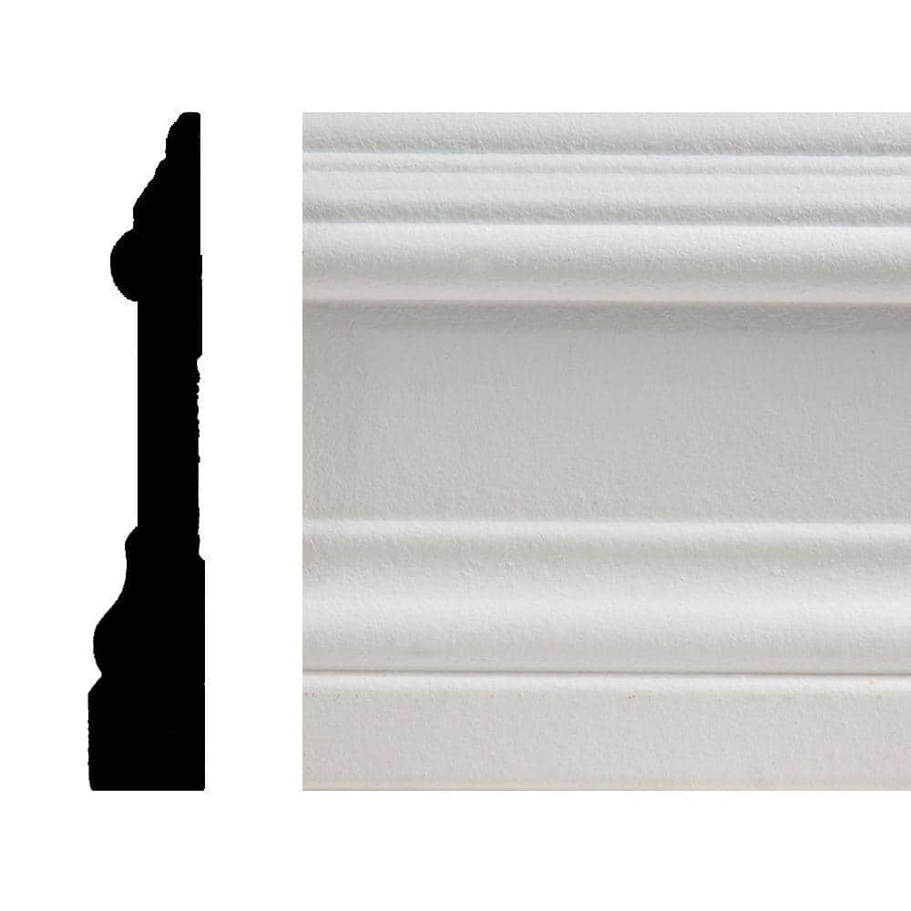 Builders Choice OP545 9/16 in. x 5 in. Primed MDF Base Molding HDFB545 ...