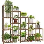 Plant Racks, Indoor and Outdoor Plant Racks Wooden Outdoor Multilayer ...