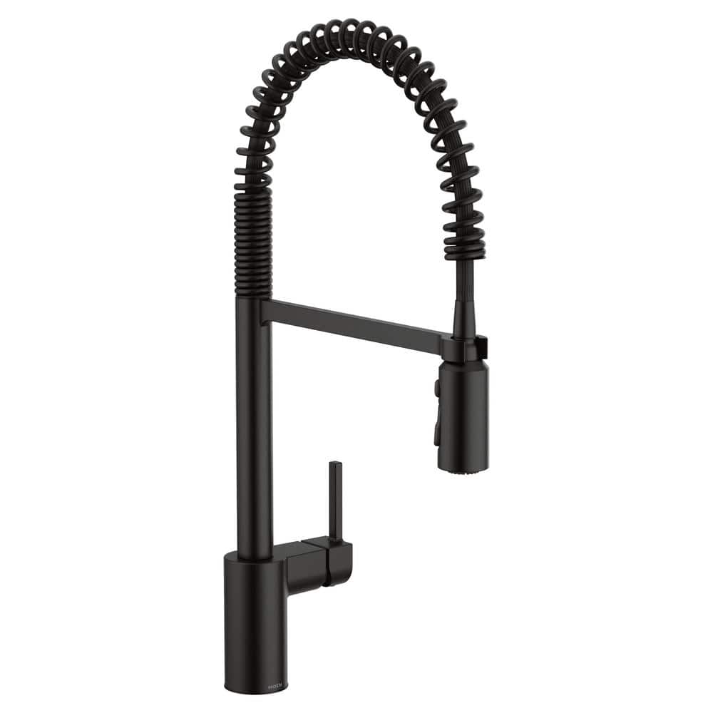 MOEN Align Matte Black 21.75 in. H Spring Pull Down Sprayer Kitchen ...
