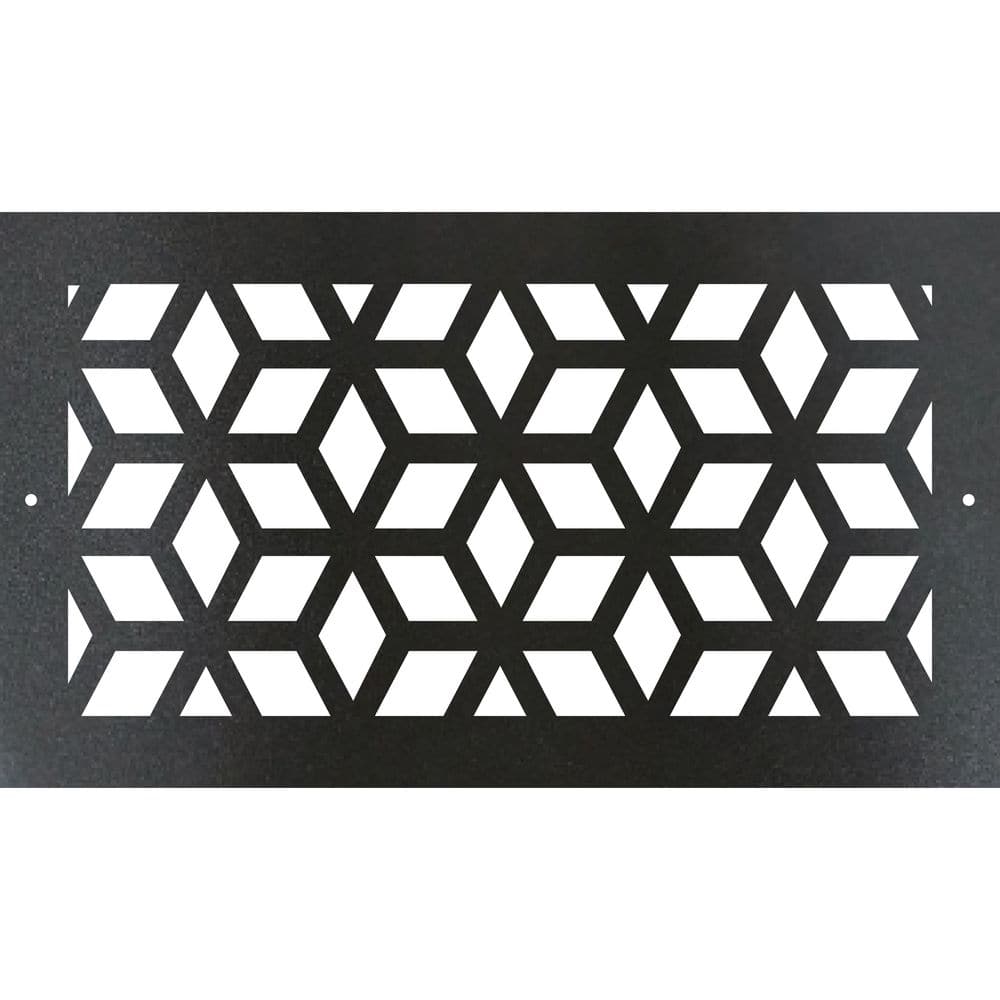 STELLAR Metal Screw-In Floor Register. Duct Opening 6x12 (Overall 8x14) - Cubes Design 031-002 ...