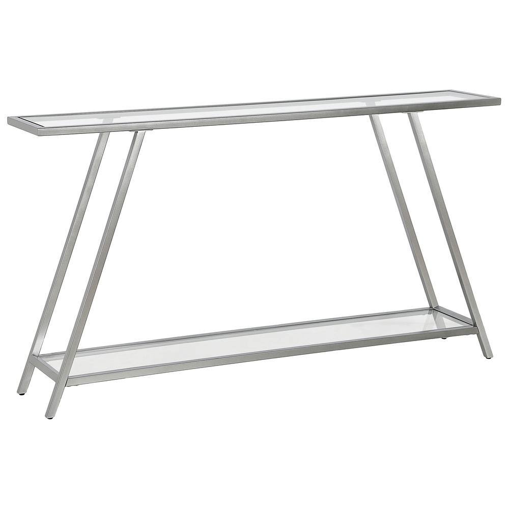 Meyer&Cross Yair 52 in. Silver Rectangle Glass Console Table AT0994 ...