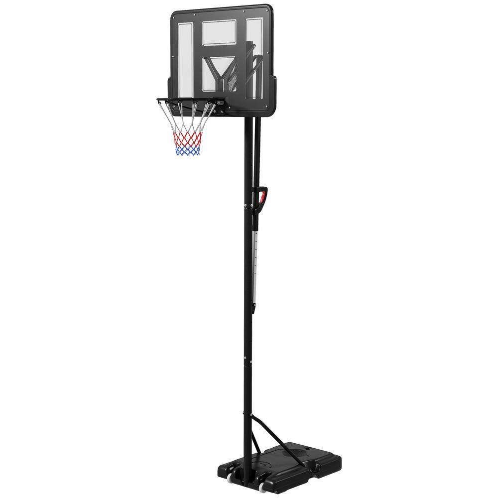Huluwat 7.7 ft. to 10 ft. H Adjustment Portable Basketball Hoop Goal 43 ...