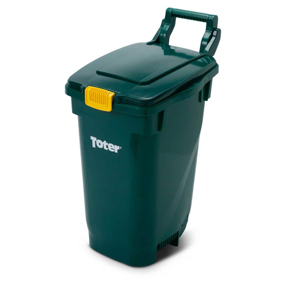 Toter 13 Gal. Curbside Composting Outdoor Trash Can with Lid 2613-SL ...