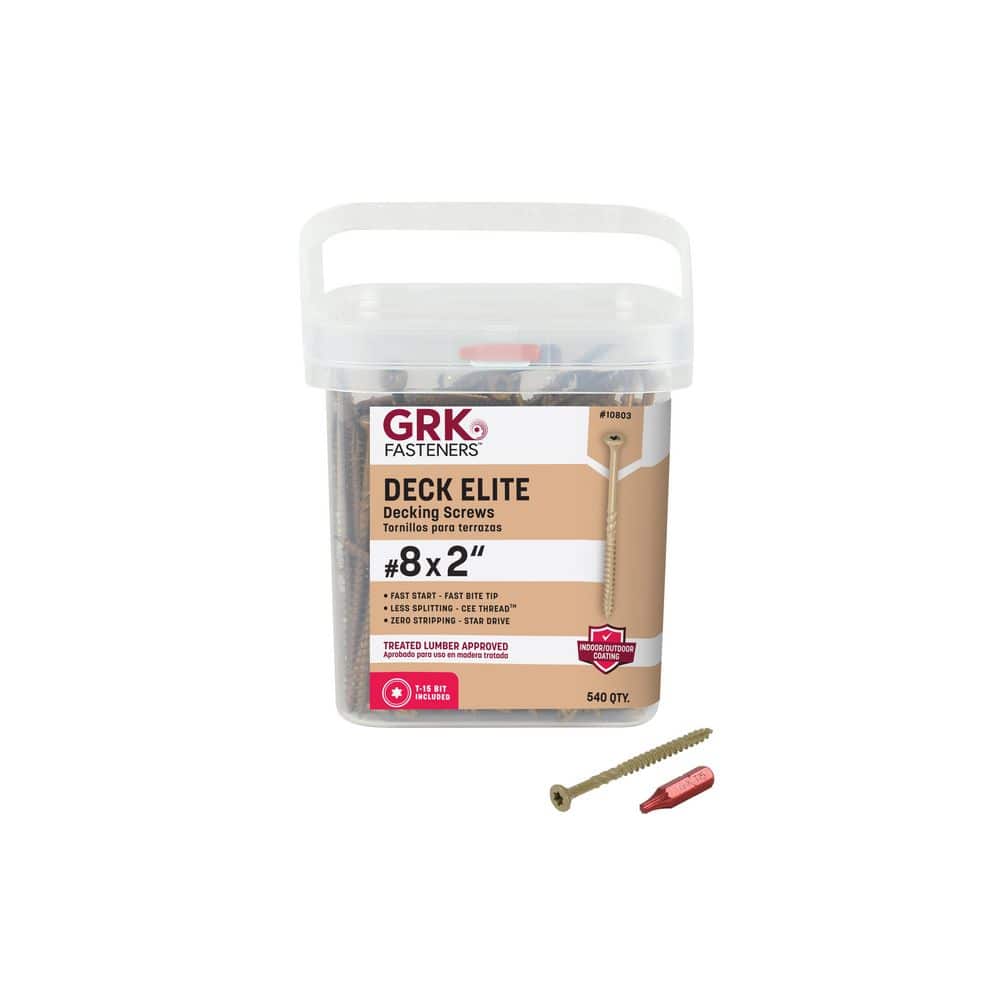 GRK Fasteners #8 x 2 in. Star Drive Bugle Head Deck Elite Wood Deck ...