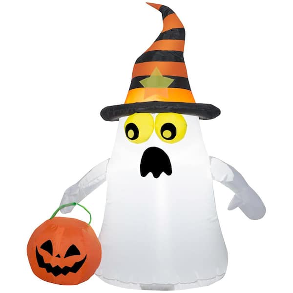 Home Accents Holiday 3.5 ft. Pre-lit Inflatable Airblown Frightened ...