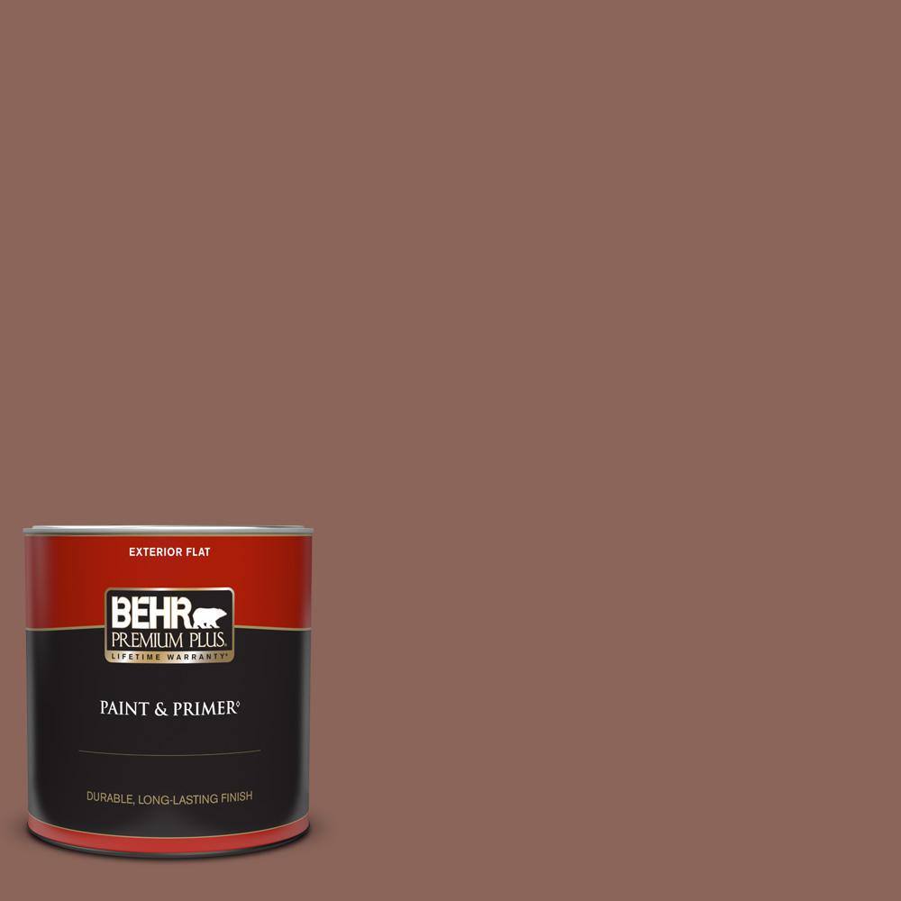 BEHR PREMIUM PLUS 1 qt. #BXC-52 Natural Copper Flat Exterior Paint ...