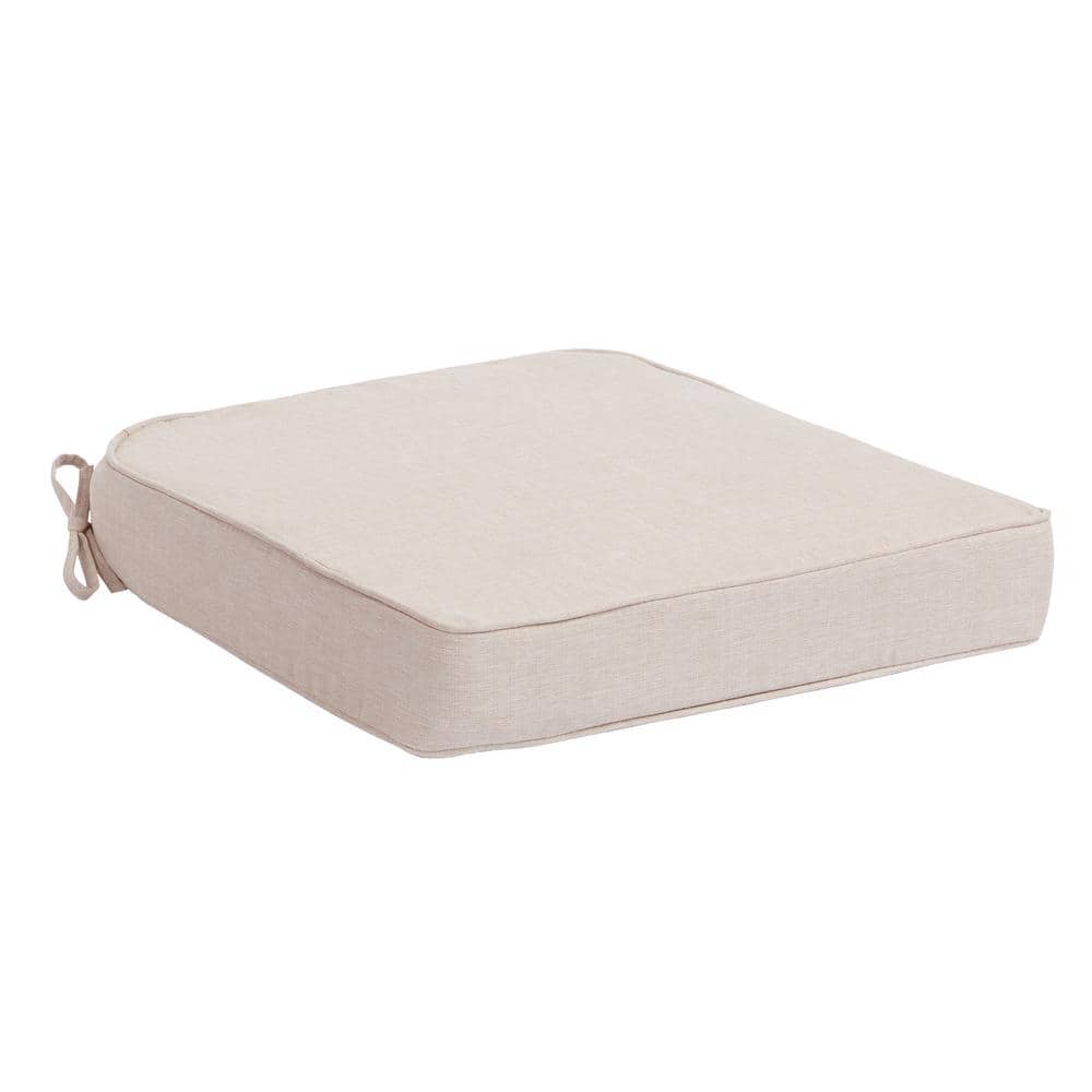 Hampton Bay 20 in. x 20 in. Putty Beige Solid Square Boxed Edge Tapered ...