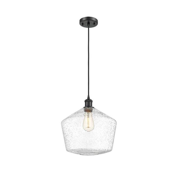 Innovations Cindyrella 100-Watt 1-Light Matte Black Shaded Mini Pendant ...