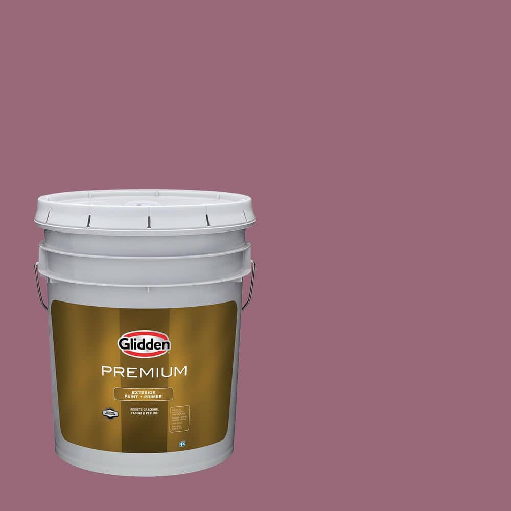 Glidden Premium 5 gal. PPG1045-6 Wild Geranium Semi-Gloss Exterior ...