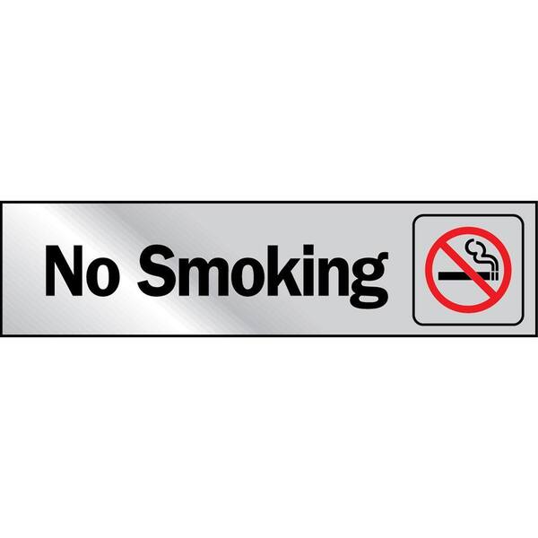 HY-KO 2 in. x 8 in. Aluminum No Smoking Sign 426 - The Home Depot