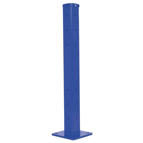 Vestil 42 in. Blue Bolt-On Style Rigid Tube Guardrail Post GR-F2R-BO ...