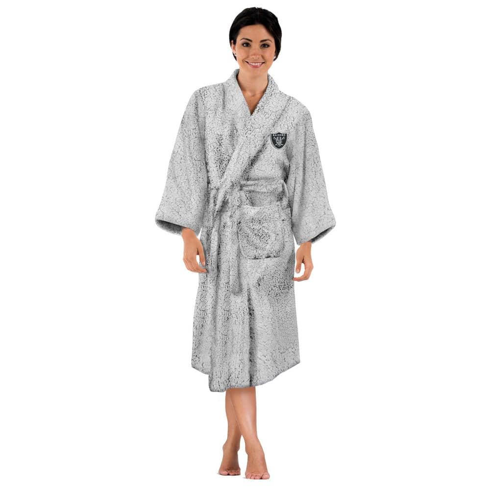THE NORTHWEST GROUP NFL Raiders Gray Sherpa Bathrobe Women Robes Wraps ...
