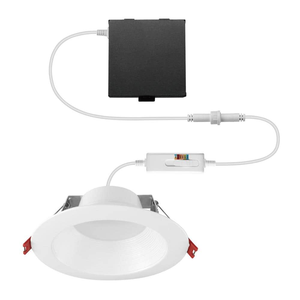 Commercial Electric Ultra Baffle Integrated LED 6 in Round Adj Color ...