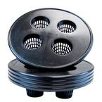 Viagrow Black Net Pot Mesh Bucket Lid, 3 in. Net Pots, 4 Pots per 1 Lid ...