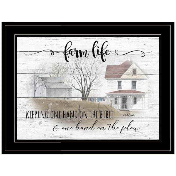 HomeRoots Charlie Farm Life 1-Piece Framed Wall Art 15 in. x 19 in ...