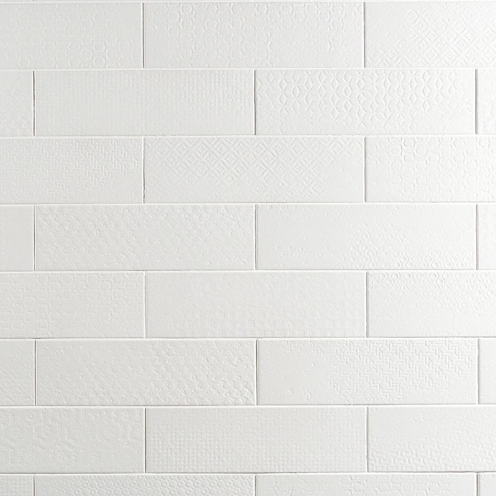 Ivy Hill Tile Harper White 4 in. x 12 in. Matte Porcelain Subway Floor ...