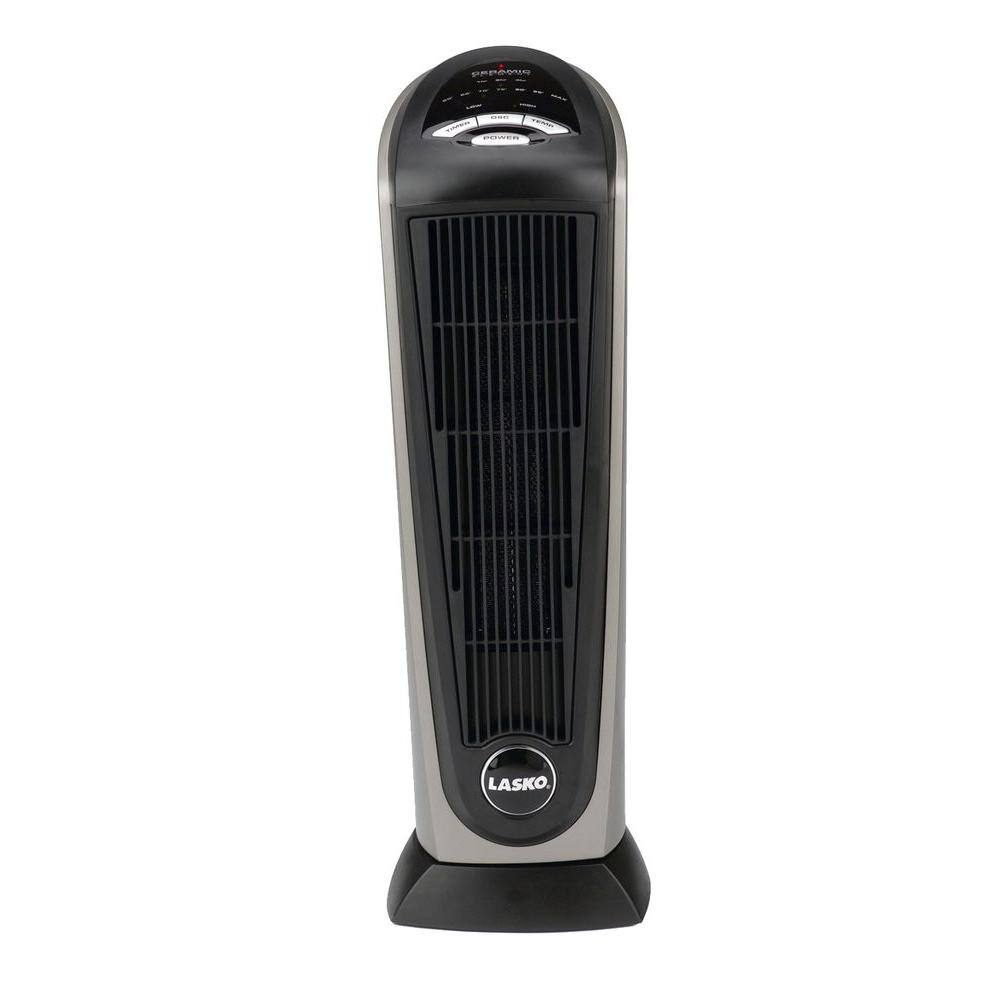Lasko 7.5 in. 1500-Watt Ceramic Tower Heater with Remote Control 751320 ...