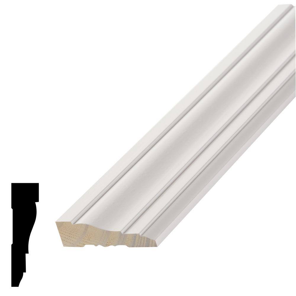 Alexandria Moulding WM 361 11/16 in. x 2-1/2 in. x 84 in. Primed Finger ...