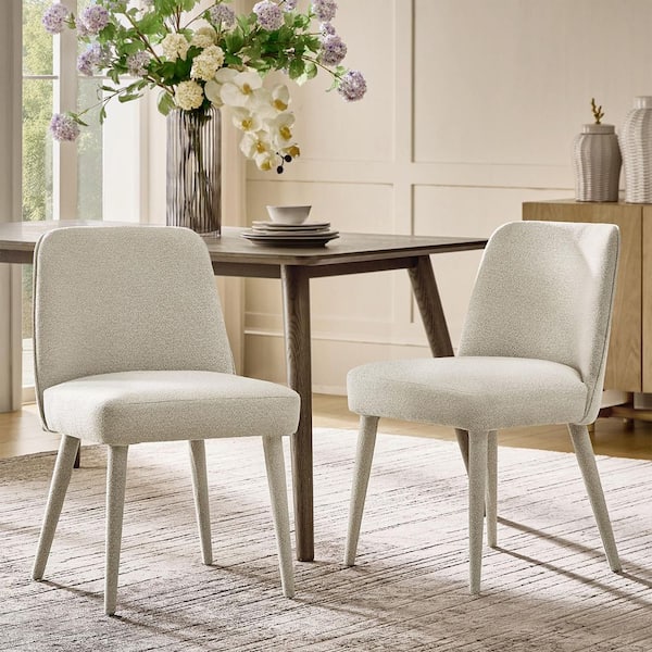 JAYDEN CREATION Fervor Linen Modern Polyester Metal Legs Dining Chair ...