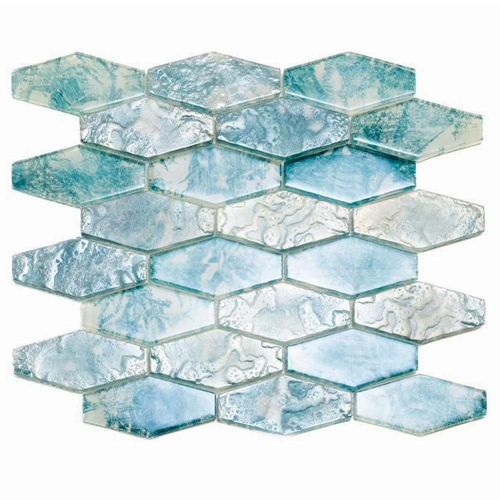Apollo Tile Verre 4 in. x 5 in. Matte Blue Glass Mosaic Wall and Floor ...