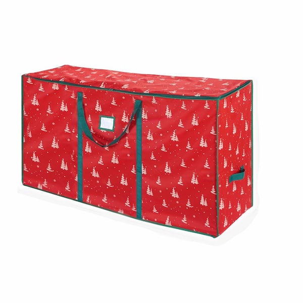 Afoxsos Green and Red Wheeled Waterproof Artificial Tree Storage Bag ...