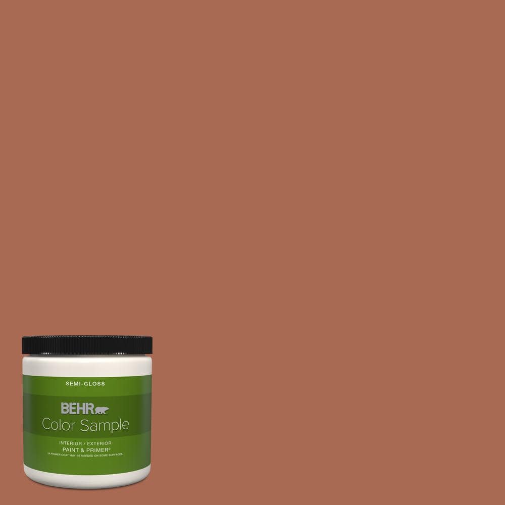 BEHR PREMIUM PLUS 8 oz. #220D-7 Mojave Sunset Semi-Gloss Interior ...