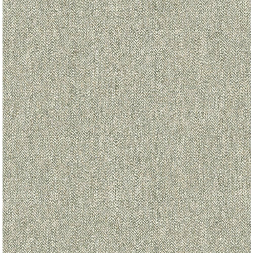 Advantage Green Herringbone Tweed Wallpaper Sample 4164-M1823SAM - The ...