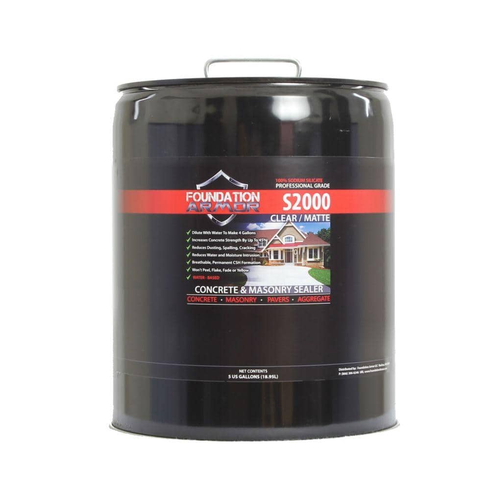 Foundation Armor 5 gal. Ready-To-Use Sodium Silicate Concrete Sealer ...