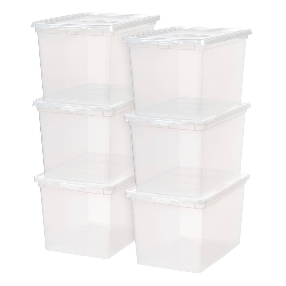 IRIS 68 Qt. Clear Storage Box (6-Pack) 586917 - The Home Depot