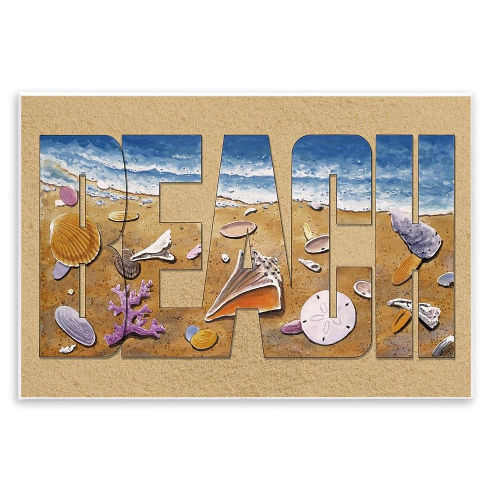 Stupell Industries Outlined Beach Letters by Art Brands Holdings, LLC ...