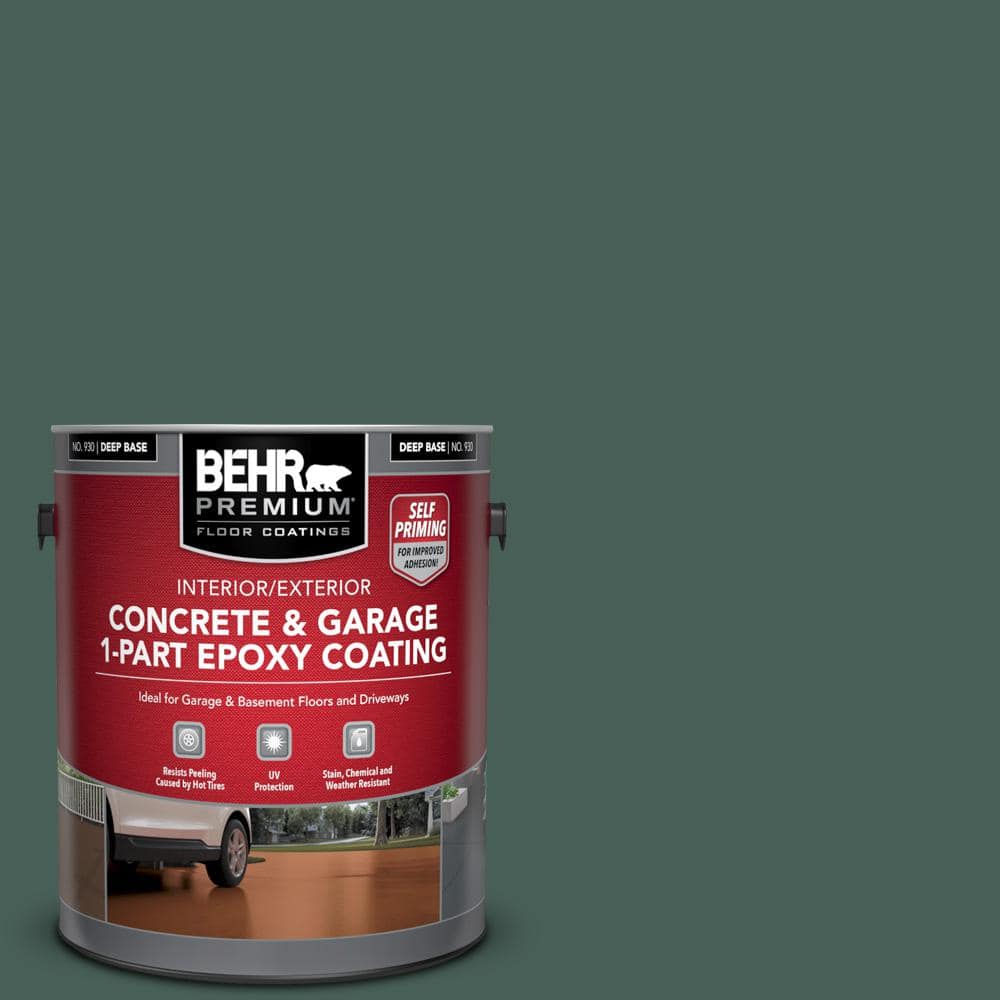 BEHR PREMIUM 1 gal. #M440-7 Rainforest Self-Priming 1-Part Epoxy Satin ...