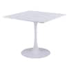ZUO Molly 35.4 in. Square White MDF Top with Steel Frame Dining Table ...