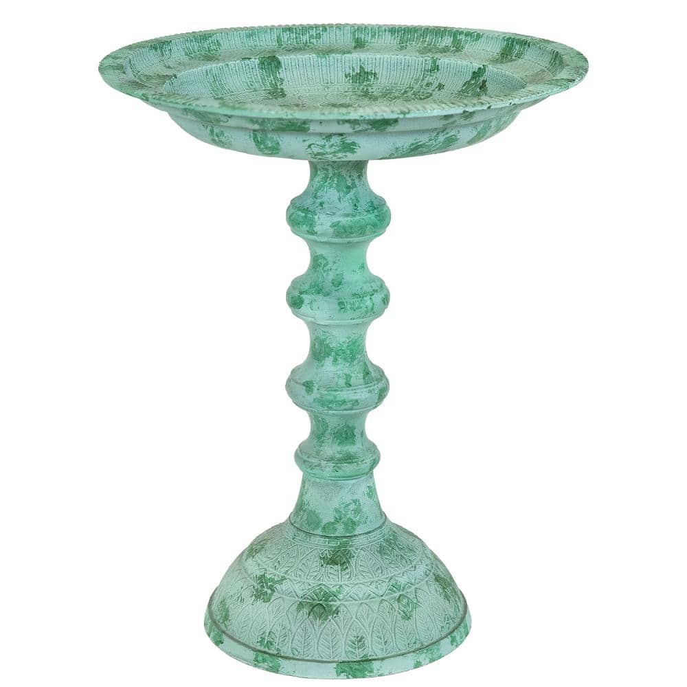 Sunnydaze Backyard Beauty Metal Bird Bath-Green Patina-18 in NOB-7721 ...
