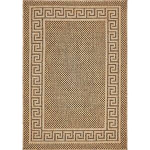 Unique Loom Outdoor Greek Key Brown 2' 2 x 3' 0 Area Rug 3127230 - The ...