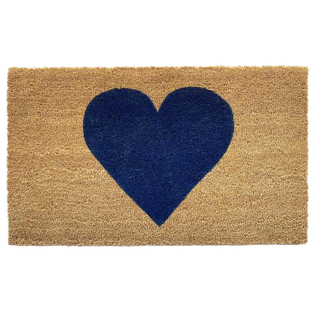 Calloway Mills Dark Blue Heart Doormat, 24" x 36" 106712436 - The Home ...