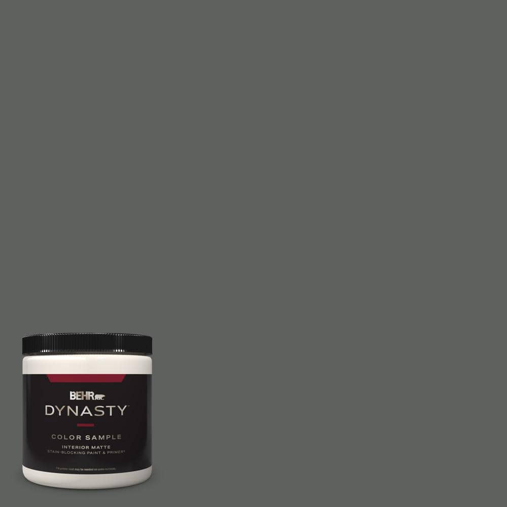 BEHR DYNASTY 8 oz. #N460-6 Hematite Matte Stain-Blocking Interior ...