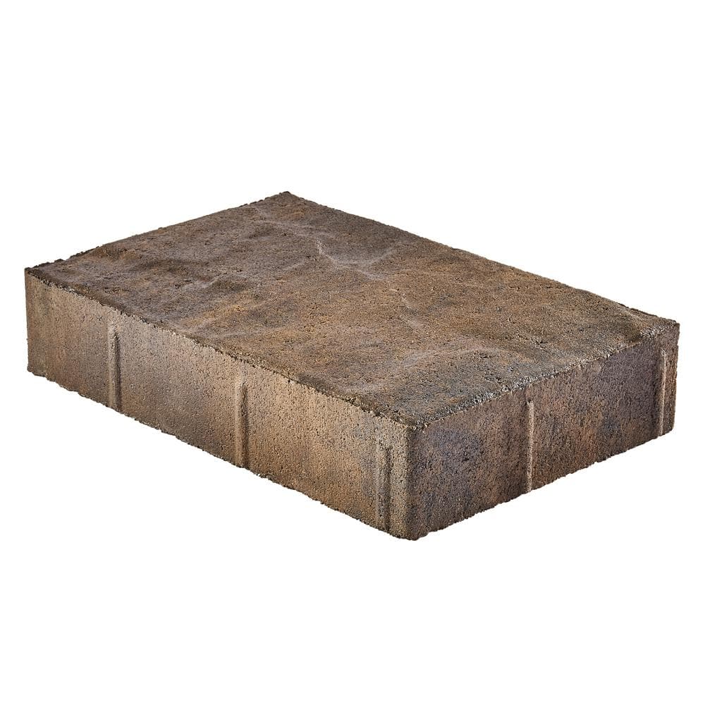 Pavestone Taverna Rec 12 in. x 8 in. x 2 in. Heritage Buff Concrete ...