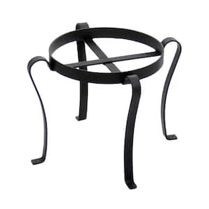 ACHLA DESIGNS 18 in. H Black Powdercoat Finish Wrought Iron Indoor ...