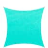 COLOURTREE 14 ft. x 14 ft. 220 GSM Waterproof Turquoise Square Sun ...