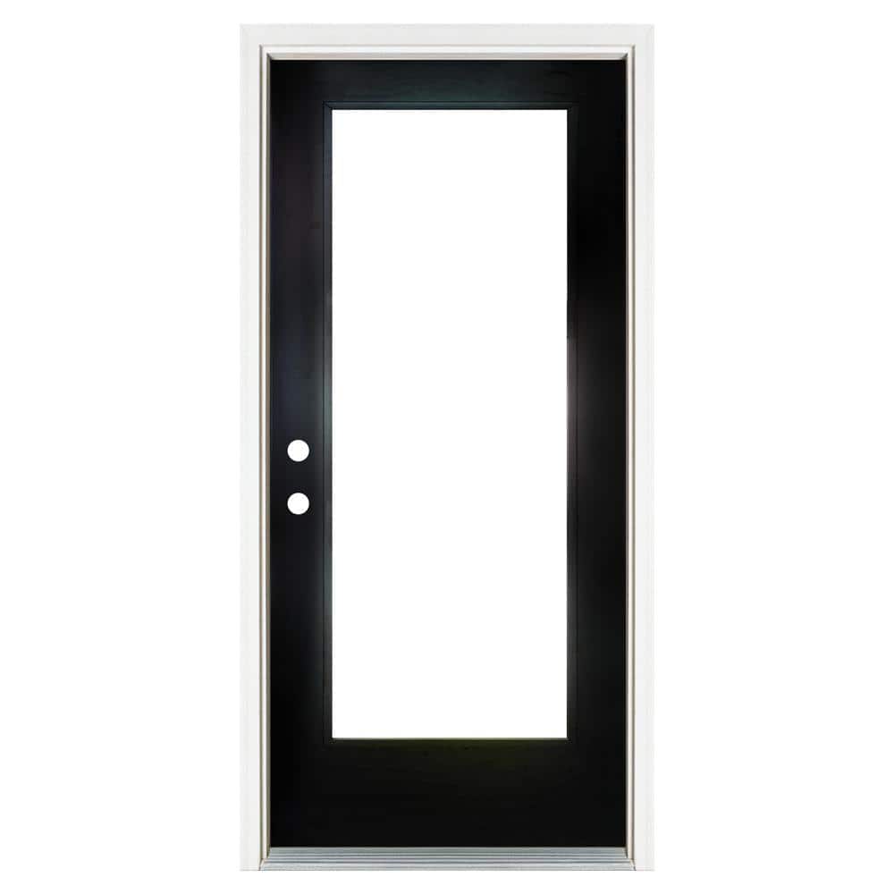 MP Doors 36 in. x 80 in. Right-Hand Inswing Full-Lite Low-E Glass Black ...